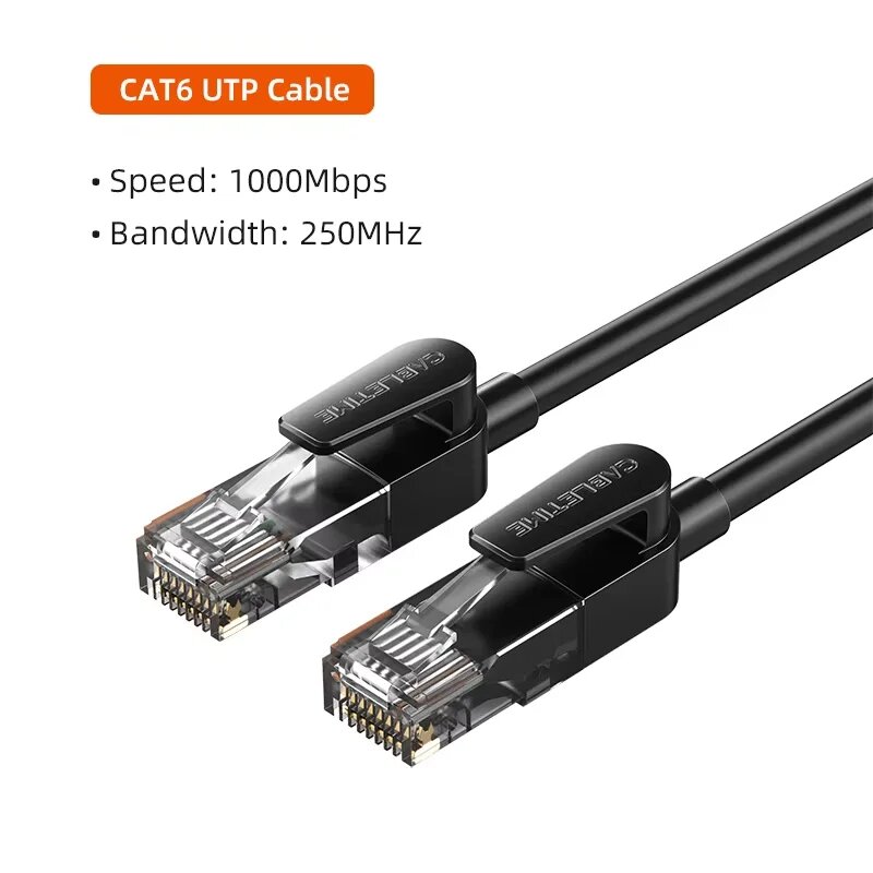 Кабель Ethernet CABLETIME Cat6, Высокоскоростной Сетевой Кабель UTP RJ45 1000 Мбит/с Для Подключения Ноутбука, Роутера