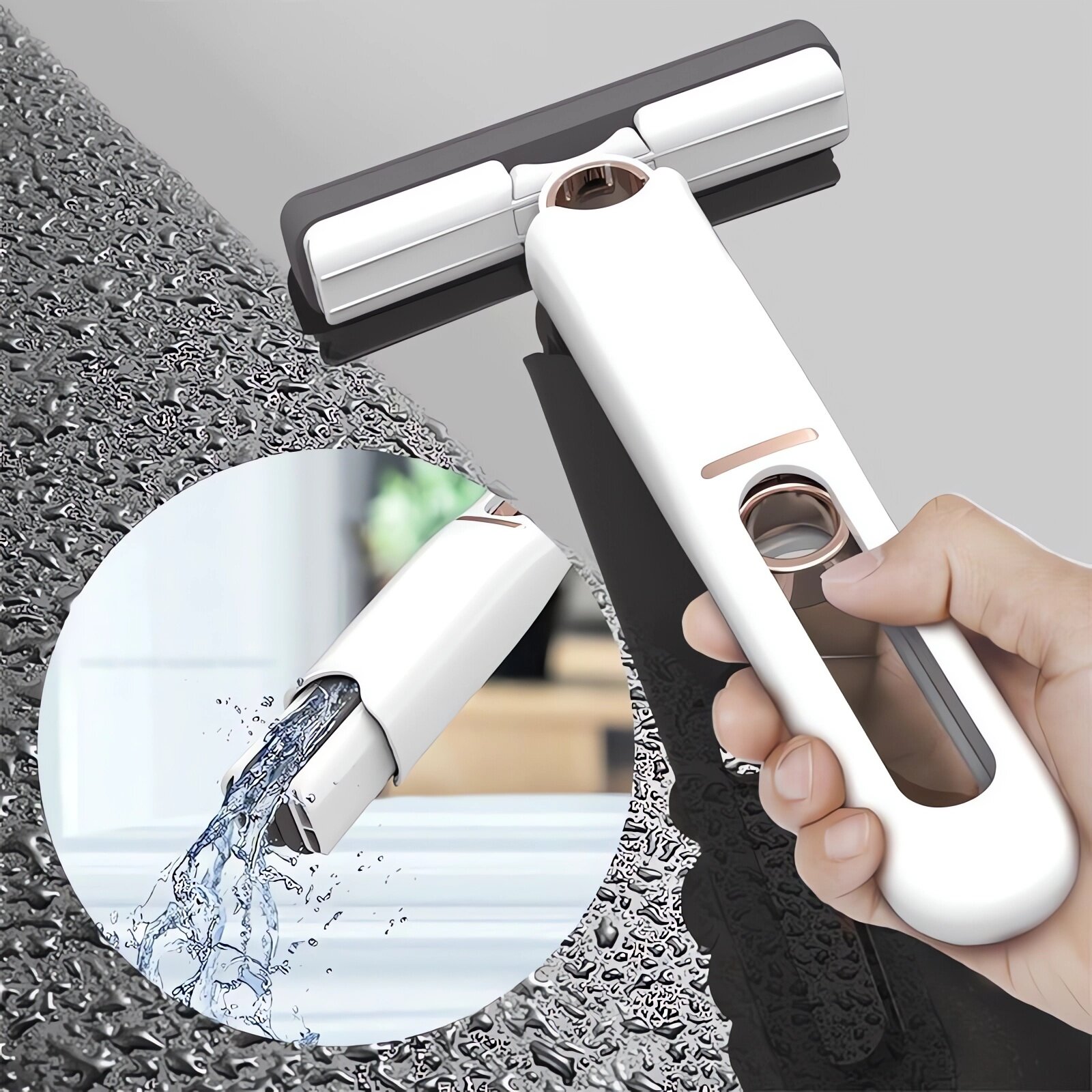 Портативная мини швабра с экологически чистой губкой и отжимом