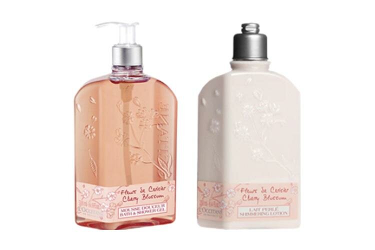 Набор для душа и тела женский LOCCITANE Цветы вишни Успокаивающий 2 в 1 с подарочным сэмплом
