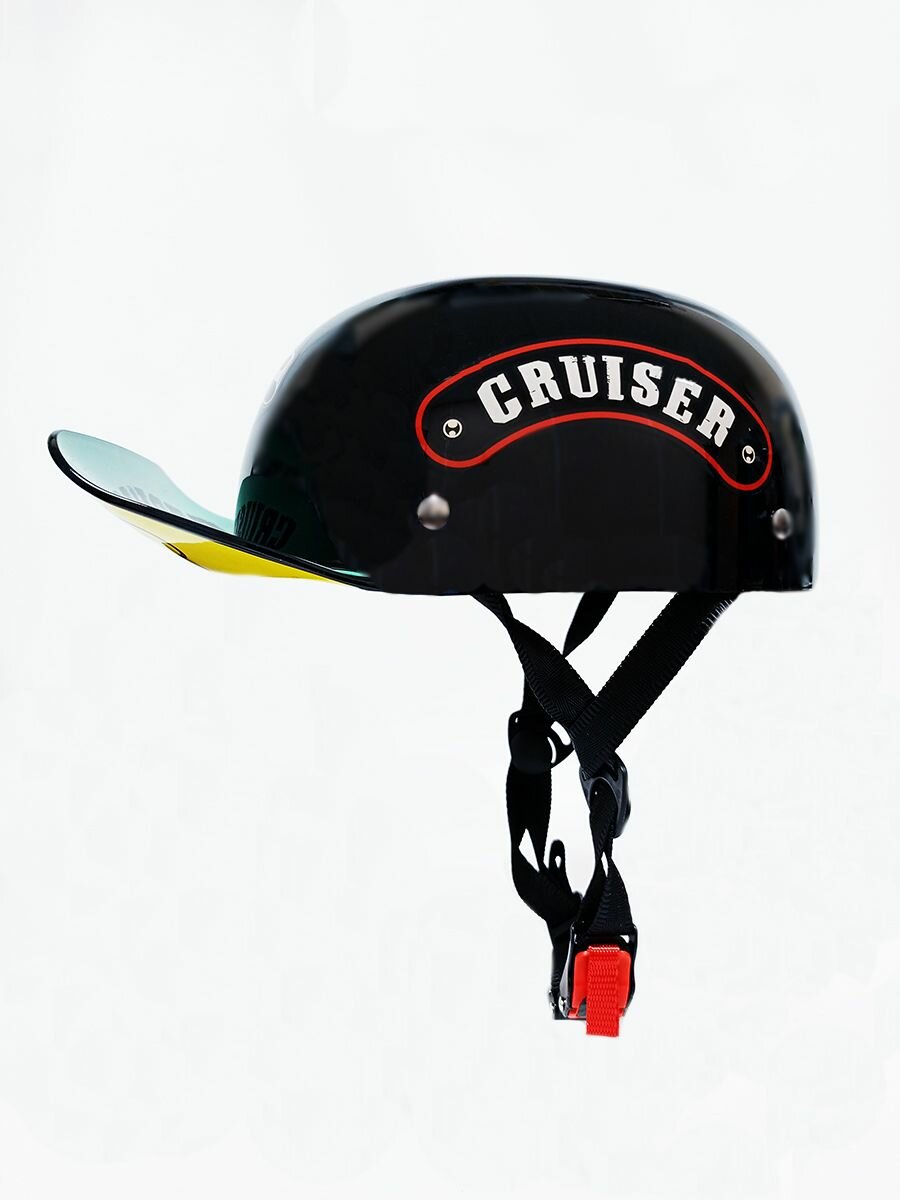 Мотошлем в ретро-стиле / Шлем-каска snapback для роликов, велосипедов, самокатов, скейтов