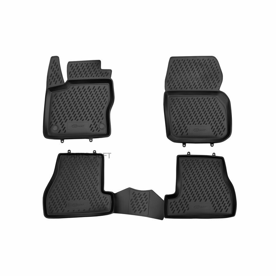 Коврики в салон FORD Focus 3, 04/2011-2015 . (ПУ, повышенная износостойкость) от официального дистрибьютора, FORMAT, артикул FORMATCARFRD00001H
