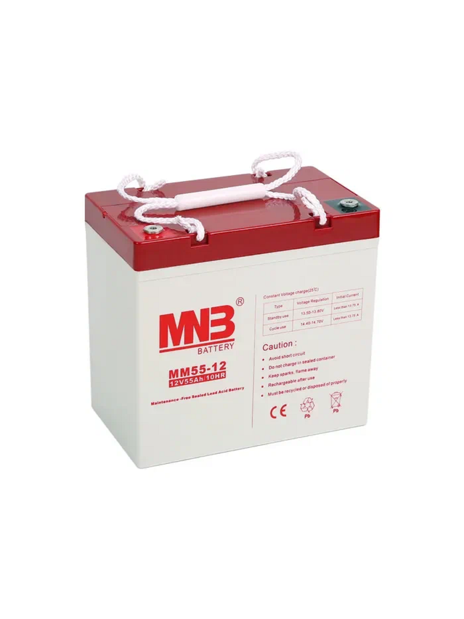 Аккумуляторная батарея MNB MM55-12, 12В, 55 Ач, глубина 215мм, 6 элементов