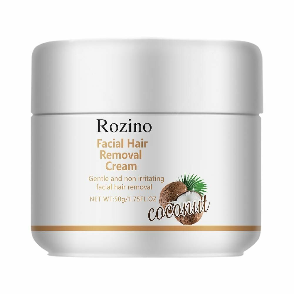 Крем для депиляции Rozino 50г, мягкий без раздражения, удаляет волосы на губах, ногах и подмышками, безболезненный и быстрый