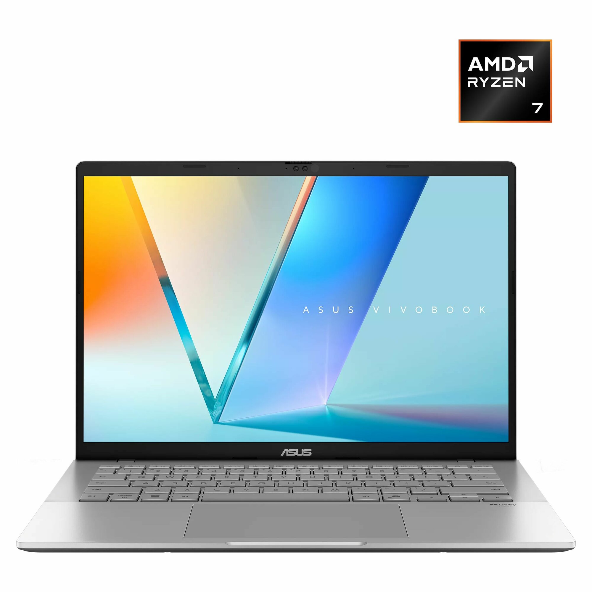 Ноутбук ASUS Vivobook S14 M3407HA-SF065 14" (1920x1200) OLED, AMD Ryzen 5 220, 16GB DDR5, 512GB SSD, AMD Radeon, Без ОС, silver (90NB16E2-M004J0)