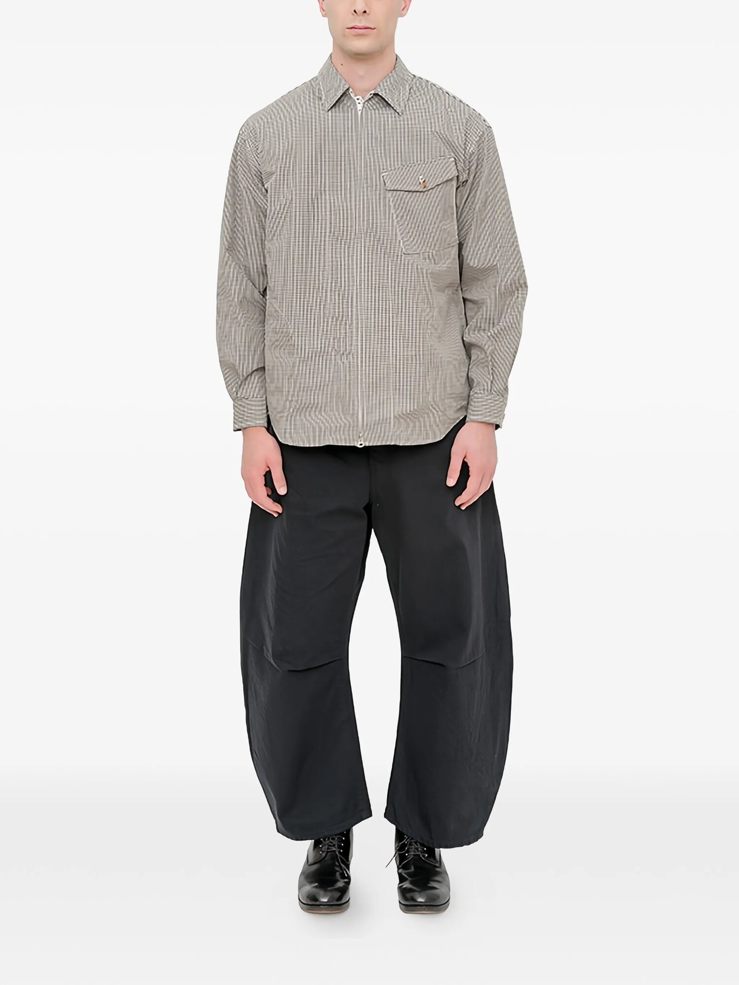Рубашка COMME des GARCONS Zipped checked shirt, размер M, разноцветный — фото 1