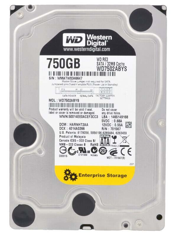 Жесткий диск Western Digital WD7502ABYS 750Gb SATAII 3,5" HDD