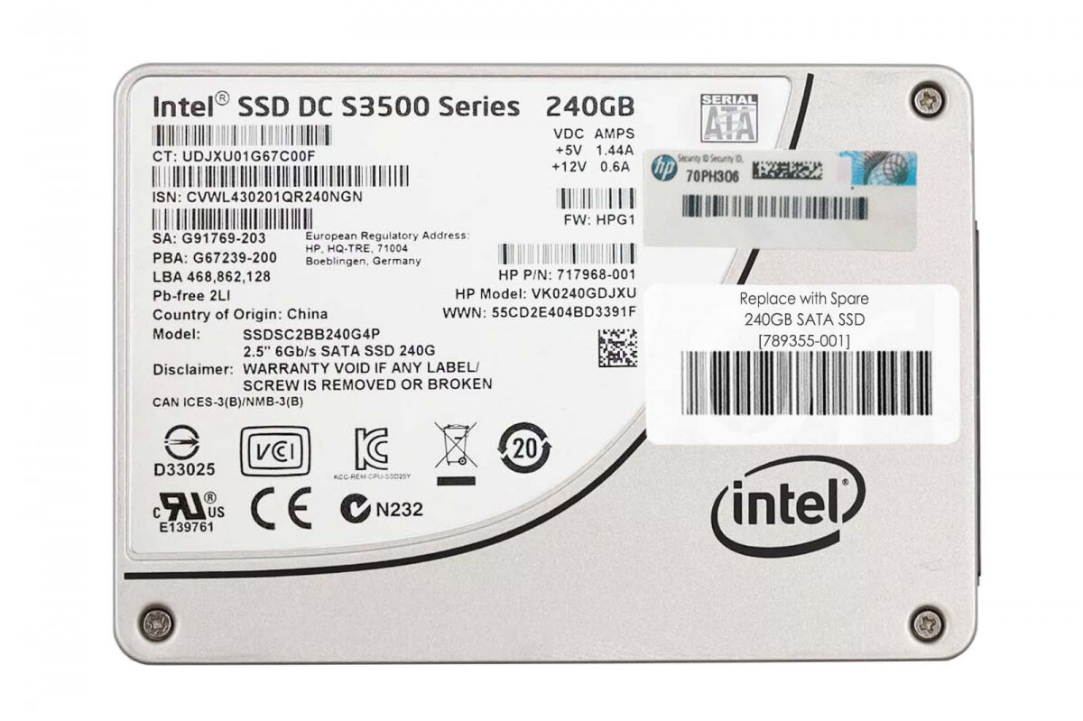 Жесткий диск HP 789143-B21 240Gb SATAIII 2,5" SSD