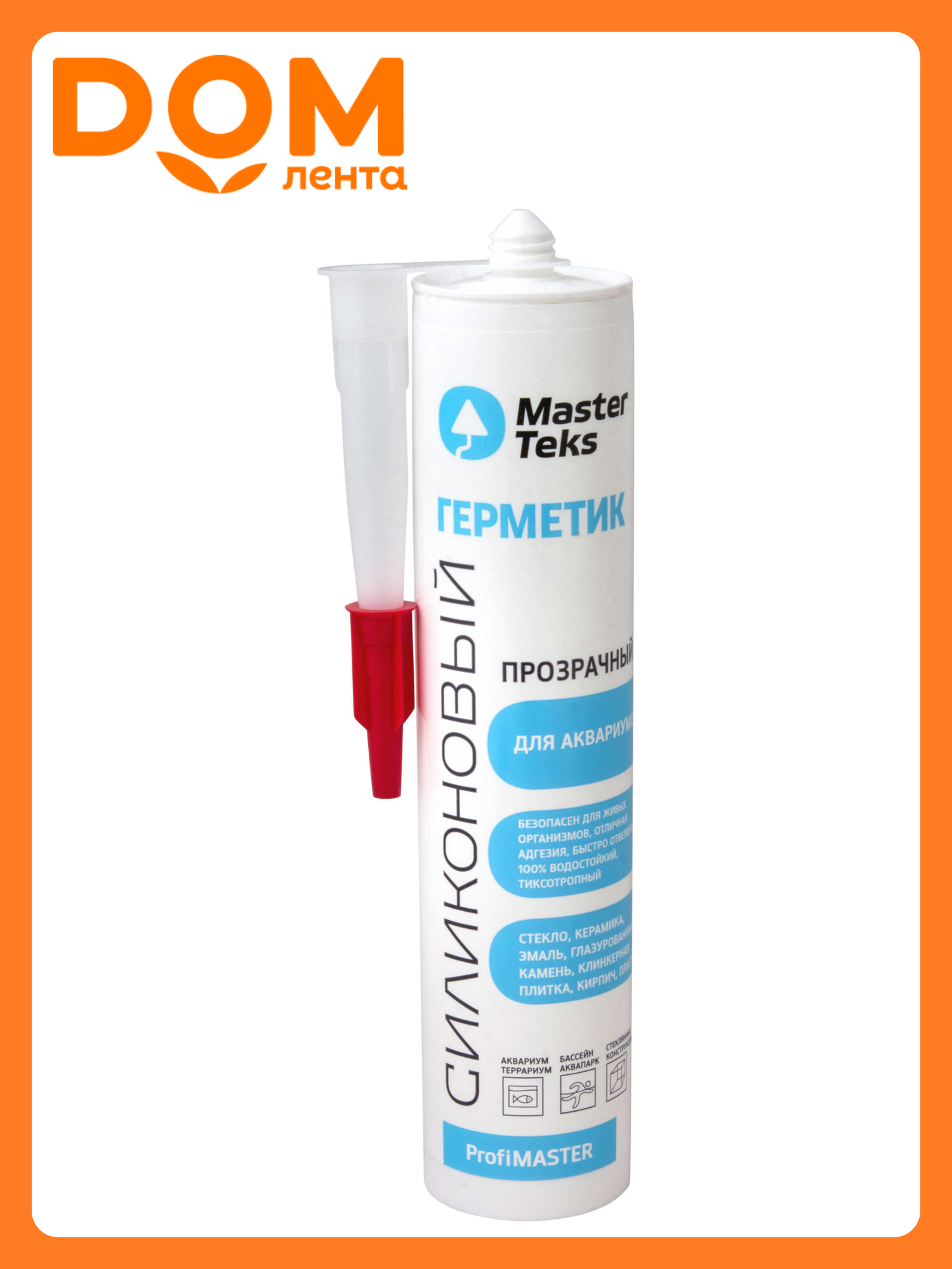 MasterTeks PM герметик силиконовый для аквариумов 290 мл прозрачный