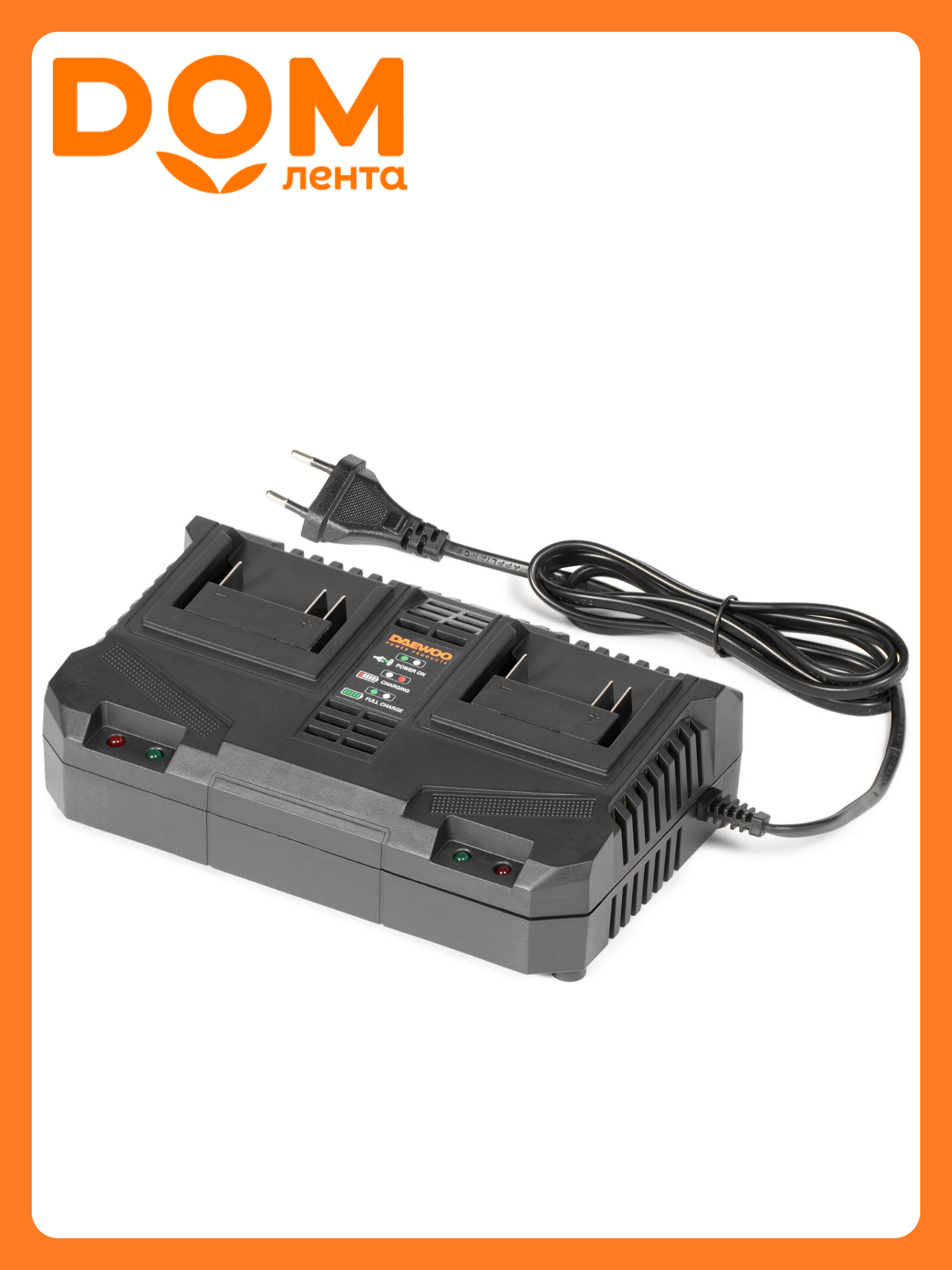 Зарядное устройство DAEWOO DACH 8021Li, для аккумуляторов DAEWOO 21 В, Li-Ion, слайдер, 240 В