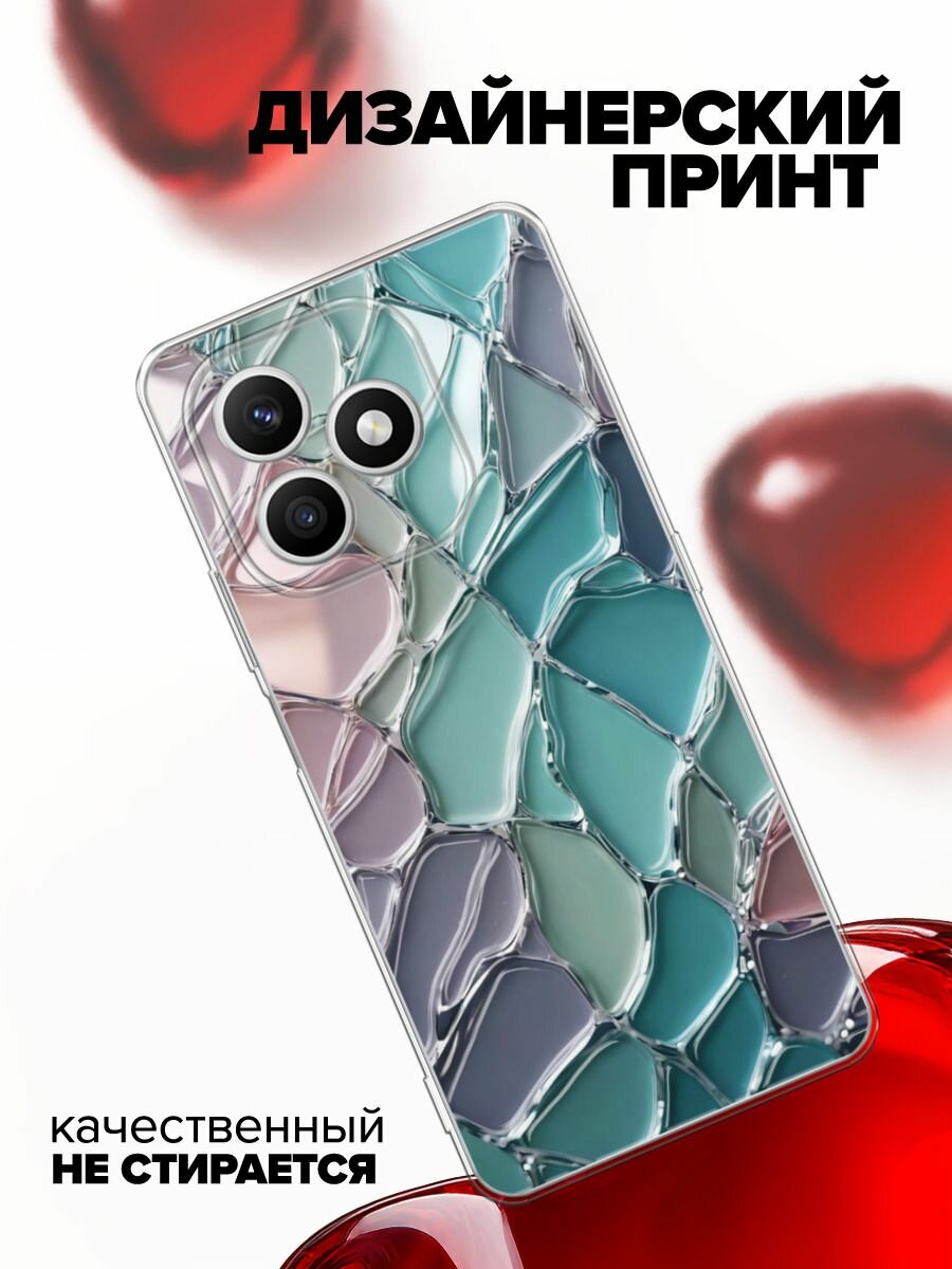 Силиконовый чехол на Honor X8d / Хонор X8d с принтом Красивое стекло 2 — фото 1