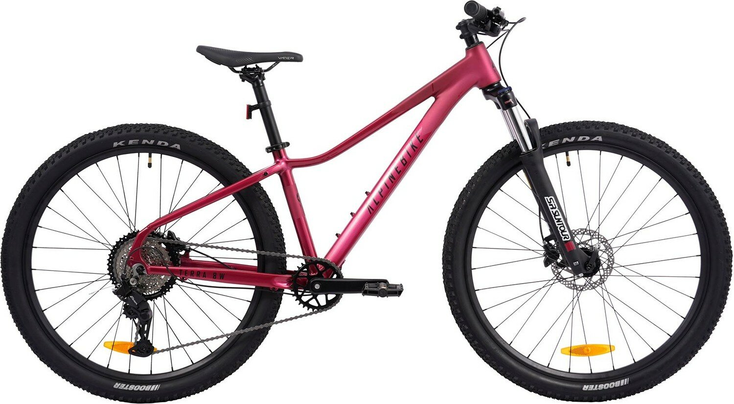 Велосипед горный женский Alpinebike Terra 8W 27.5 (2026), алюминиевая рама, размер XS/S, цвет Красный