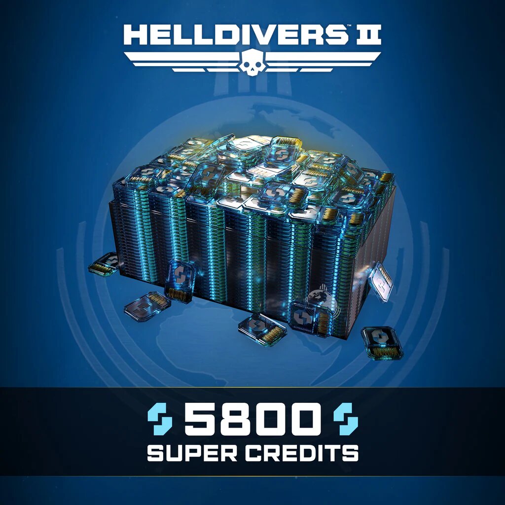 Дополнение HELLDIVERS 2: 5,800 Super Credits, цифровое издание PlayStation 5, регион Турция / код пополнения баланса