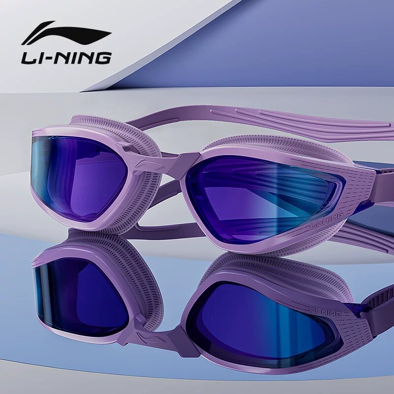 Очки для плавания Li Ning, противотуманные, водонепроницаемые, высокой четкости, женские, с диоптриями для близоруких,