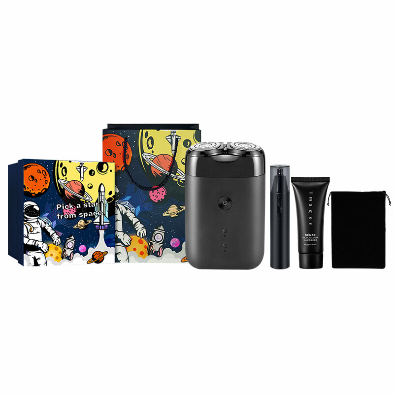 Электробритва мужская роторная Xiaomi S100, S 100 Black-Care Box