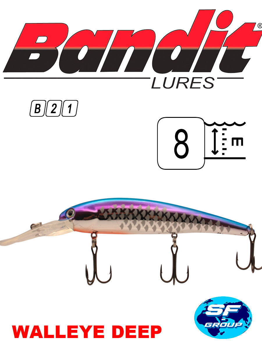 Воблер Bandit Deep Walley 12 см 17,5 гр заглубление 8м #B21