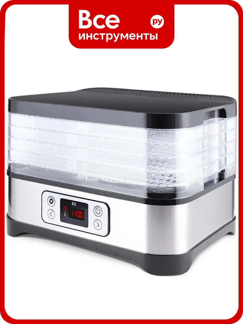 Сушилка для овощей и фруктов BQ FD1001 Черный-стальной 86192128 надежной конструкции