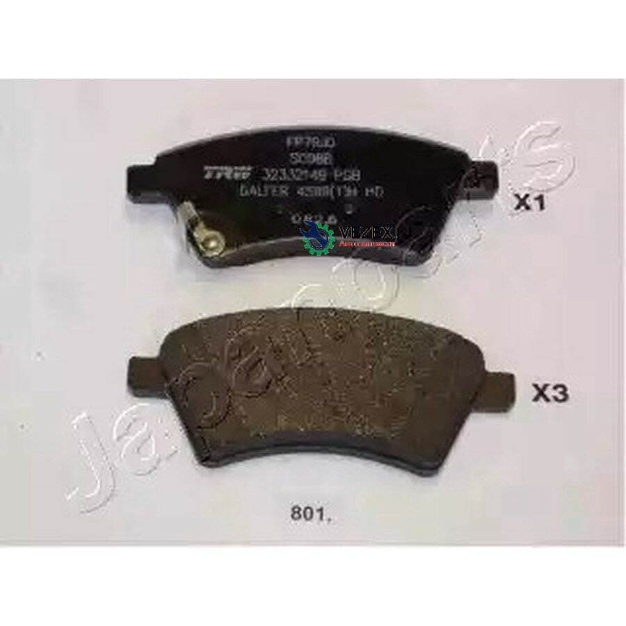 JAPANPARTS PA-801AF Колодки тормозные дисковые