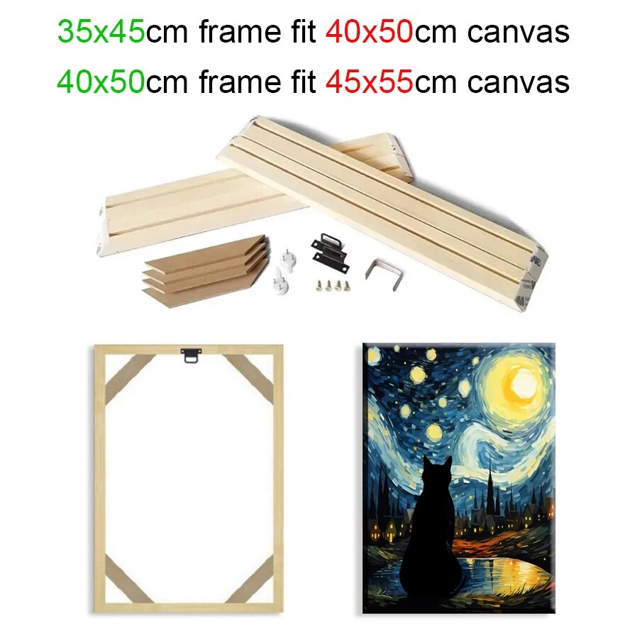 Деревянная рамка для картины 40x50см, цвет 40x50cm frame