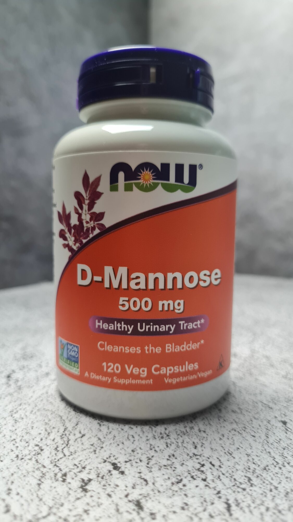Now Foods D-Mannose 500 mg 120 veg capsules Нау Фудс Мочегонное средство D-манноза 500 мг 120 вегетарианских капсул