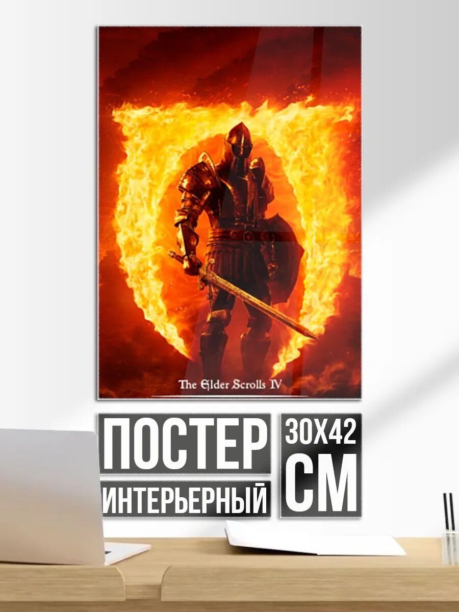 Постер на стену Герой The elder scrolls Oblivion