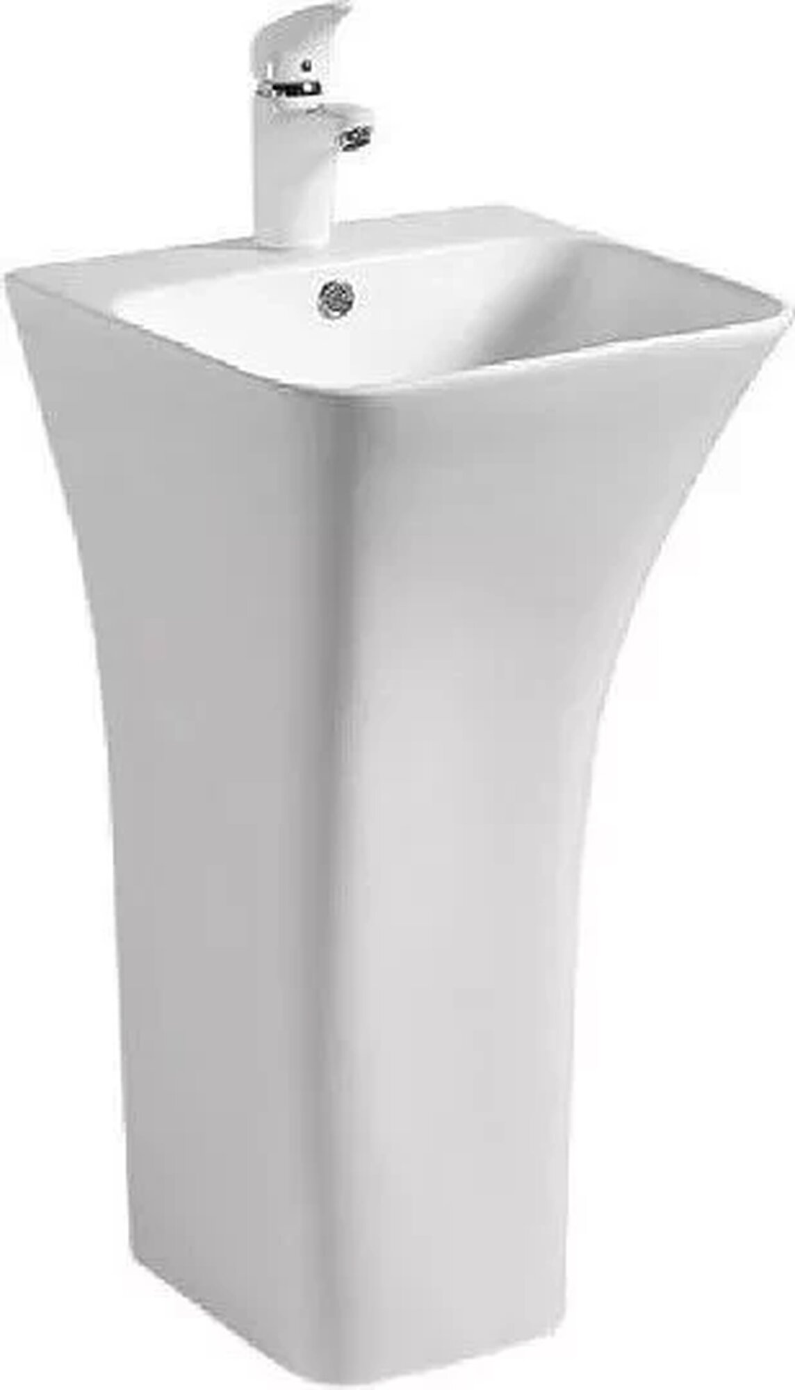 Раковина напольная CeramaLux G-315, 83х43х44.5 см, фаянс, напольная, прямоугольная, белый