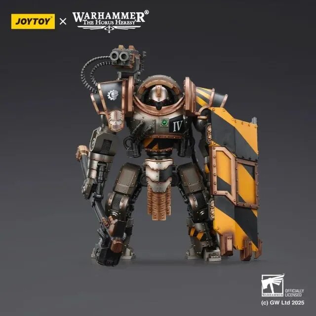 Подарочная модель JOYTOY Warhammer The Horus Heresy1:18 Iron Warriors Iron Circle Domitar-Ferrum Class Battle-automata with Karceri Battle Shield and Graviton Crusher