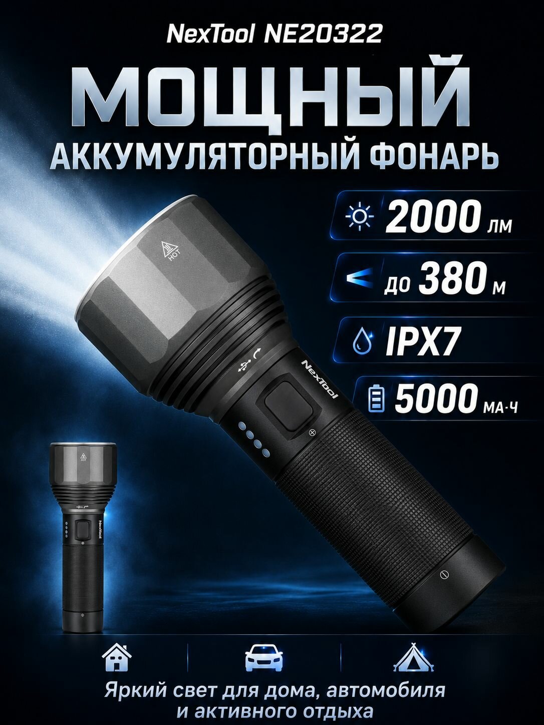 NexTool Фонарь ручной