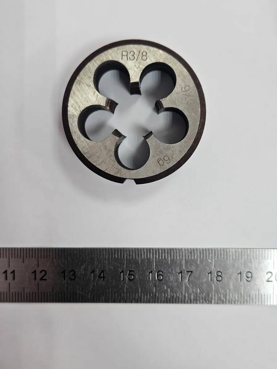 Плашка R 3/8 (BSPT) трубная коническая правая 9ХС