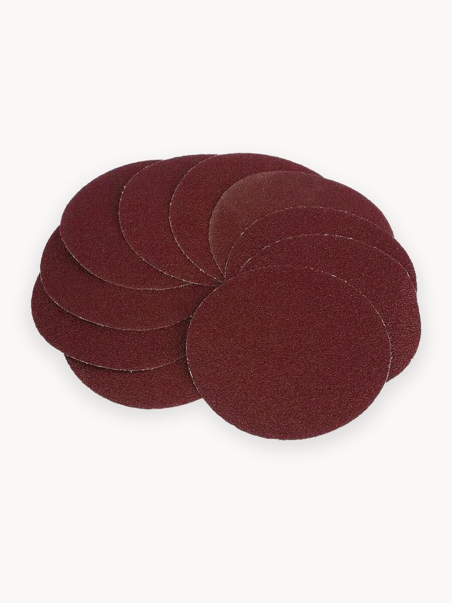 Круг шлифовальный 10шт./125 мм P120/ абразивный на липучке по дереву/ металлу