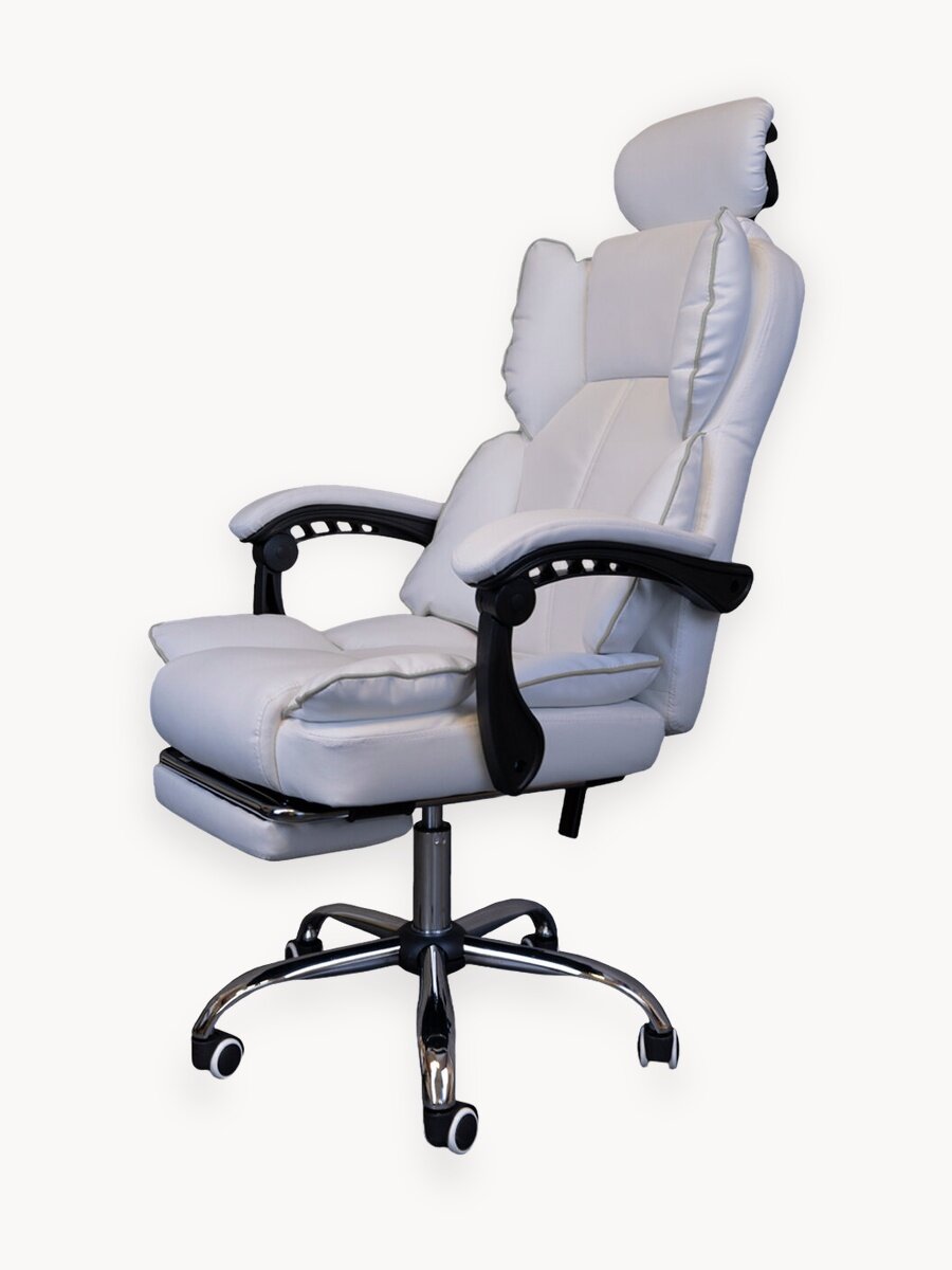 Компьютерное кресло STULLIO Status, экокожа, подголовник, белое