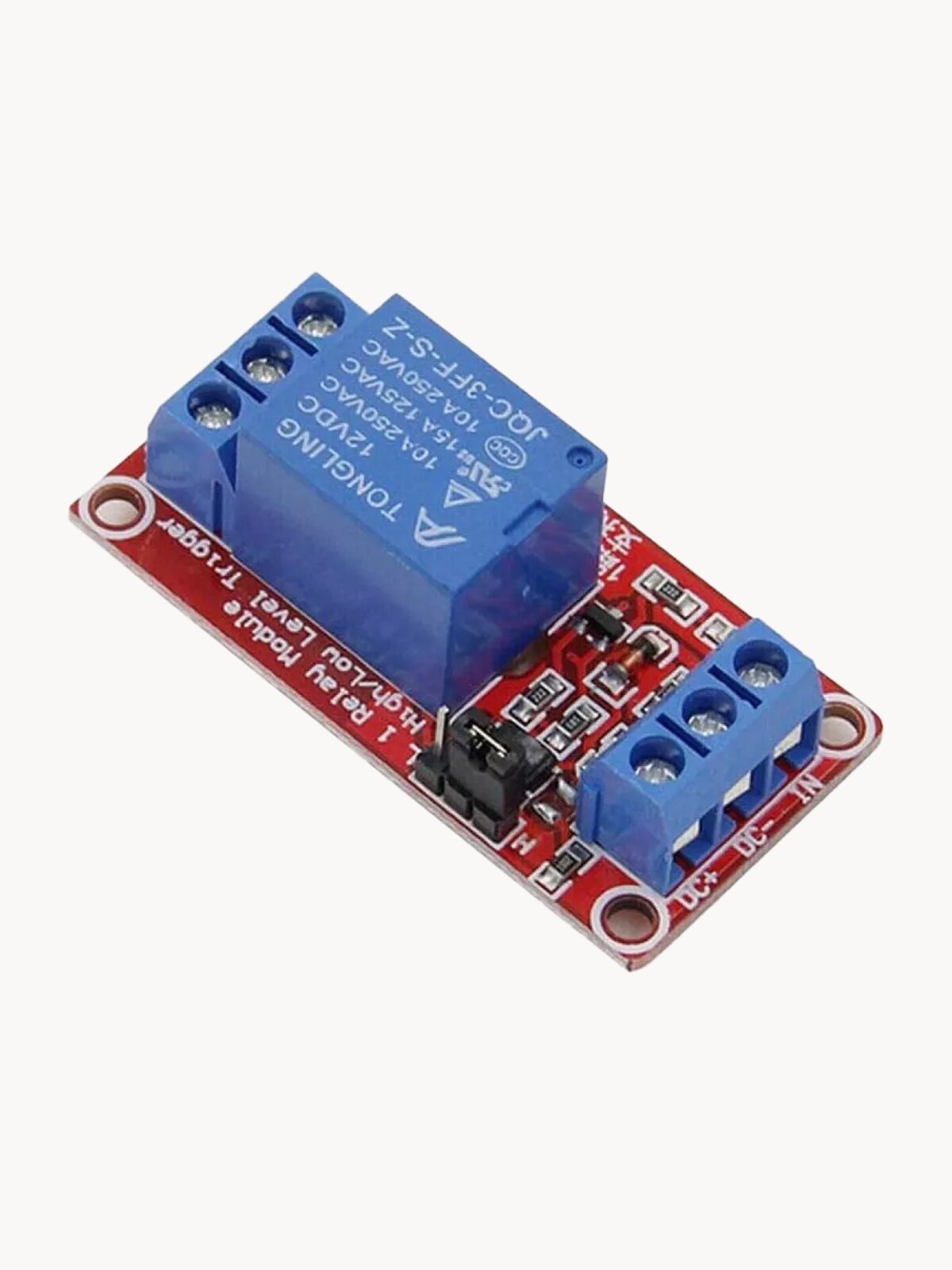Модуль реле одноканальный 12В (с выбором уровня управления)