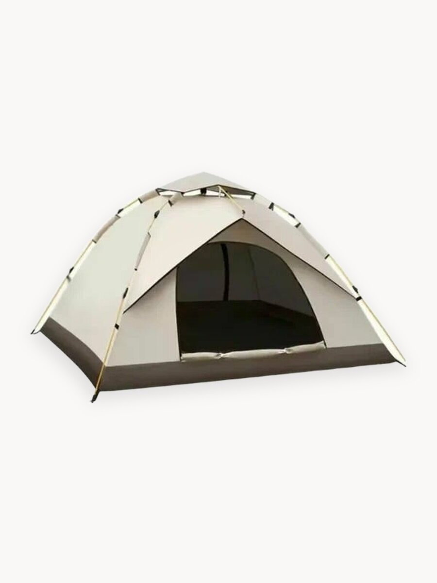 Палатка туристическая, кемпинговая, 3 местная, автоматическая установка, оксфорд, хаки L036