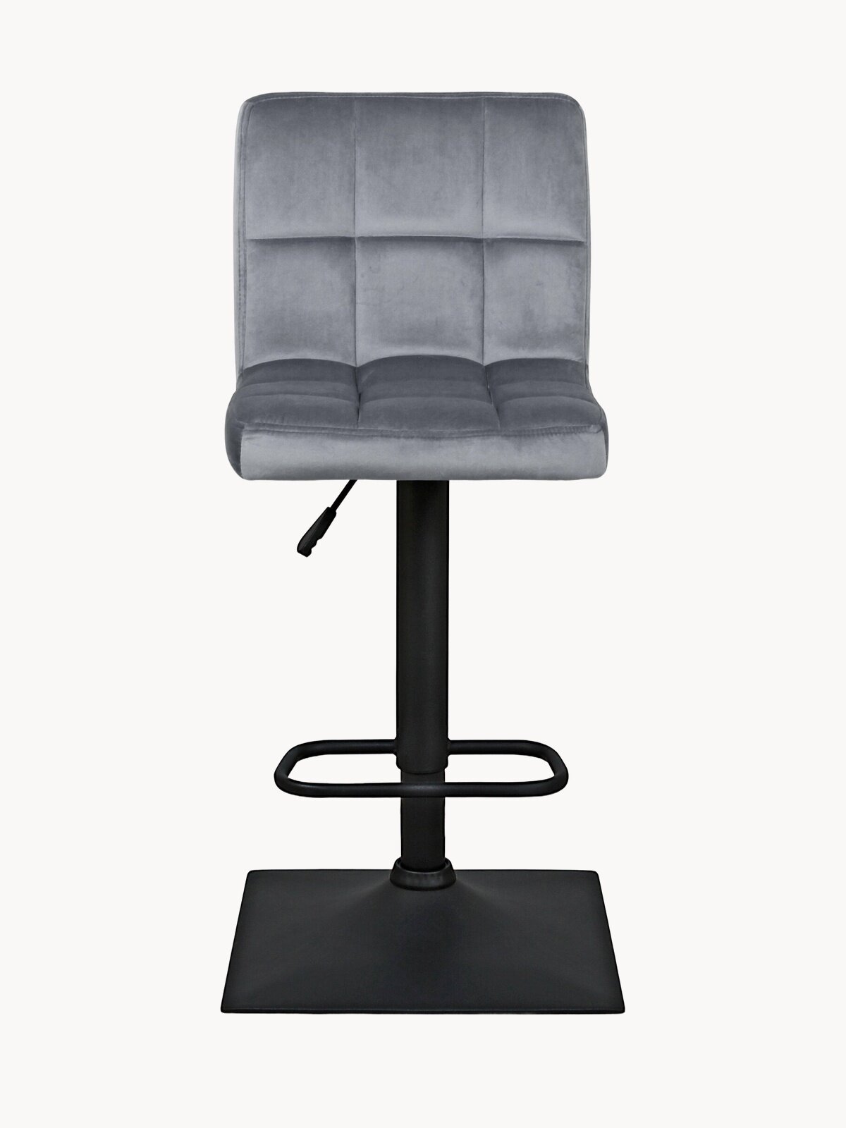 Барный стул Эколайн "Курт", обивка из велюра, антивандальный, черный, 44х44 см