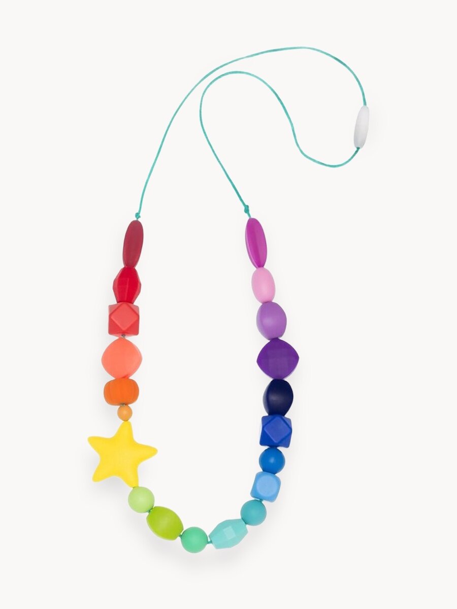 Грызунок прорезыватель для зубов детский - Слингобусы из пищевого силикона , силиконовые бусы прорезыватели , iSюминка"Радуга", 01001053