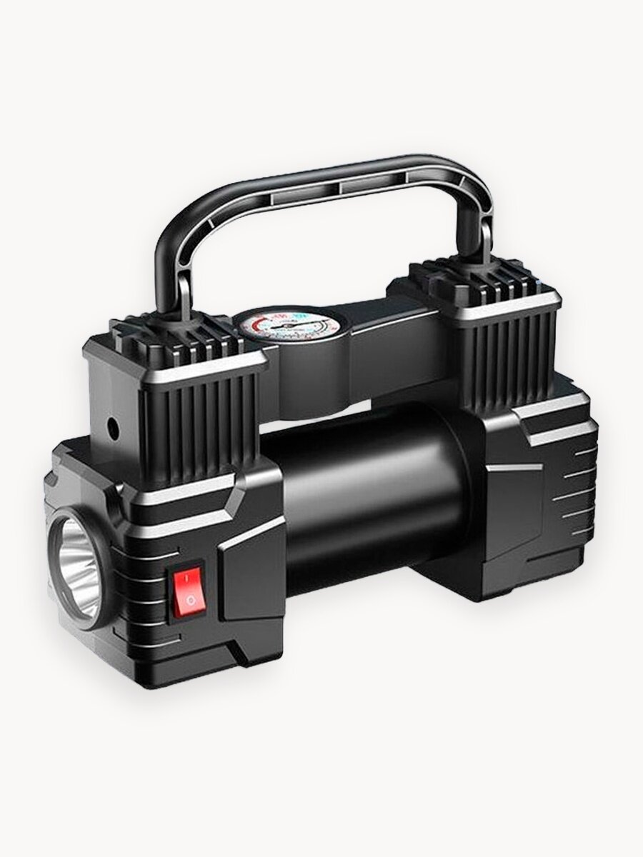 Компрессор автомобильный двухпоршневой 75 л/мин / насос автомобильный 300вт