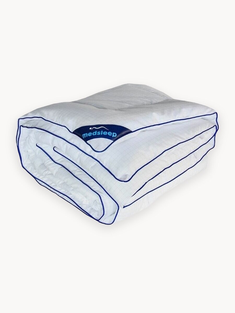 Medsleep Одеяло 140х200 полуторное "Nubi" всесезонное 240 г/м2, микроволокно "Лебяжий пух"