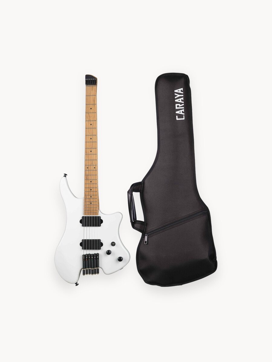 HL-1A-WH Электрогитара безголовая, белая, Caraya