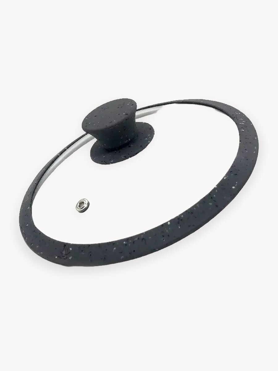 Крышка для кастрюль и сковородок 28см с силиконовым ободом