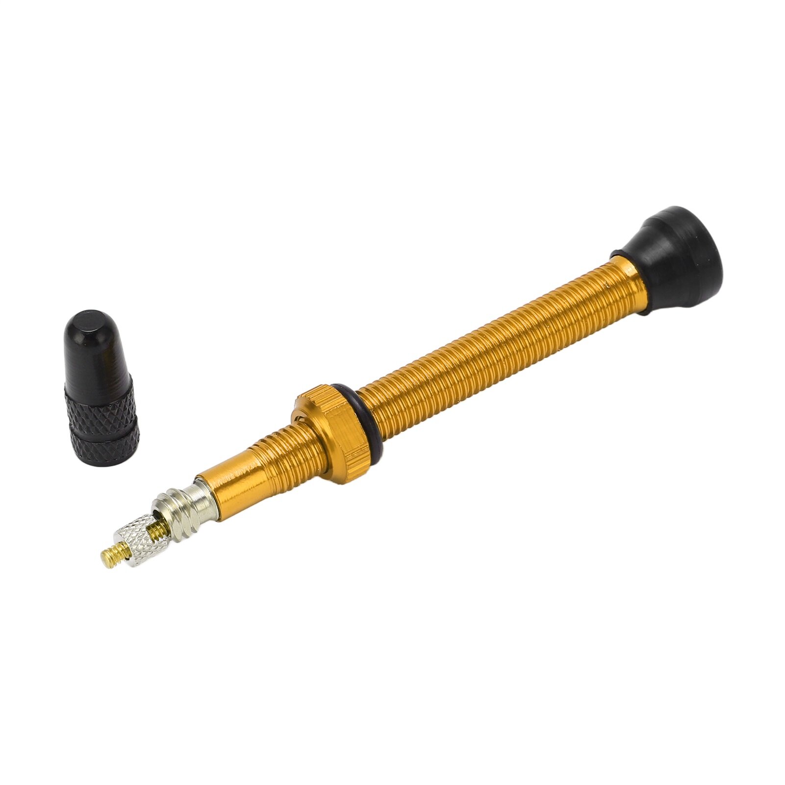 60 мм шток клапана Presta для горного велосипеда, бескамерный вакуумный удлинительный клапан из алюминиевого сплава, аксессуар для велосипеда, золото