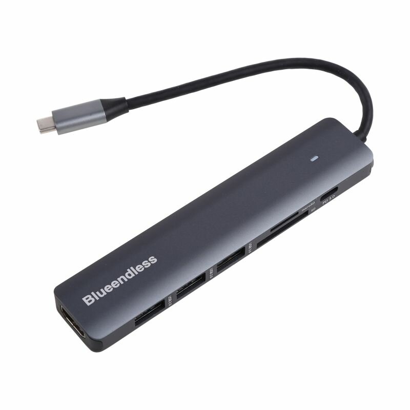 Концентратор Blueendless Type-C USB3.0 2,0 HDMI-совместимый адаптер PD SD TF USB-разветвитель для док-станции ноутбука Док-станция из сплава
