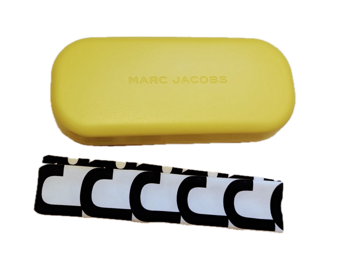 Чехол MARC JACOBS, для очков, пластик, 18 см x 7 см, жёлтая салфетка в комплекте
