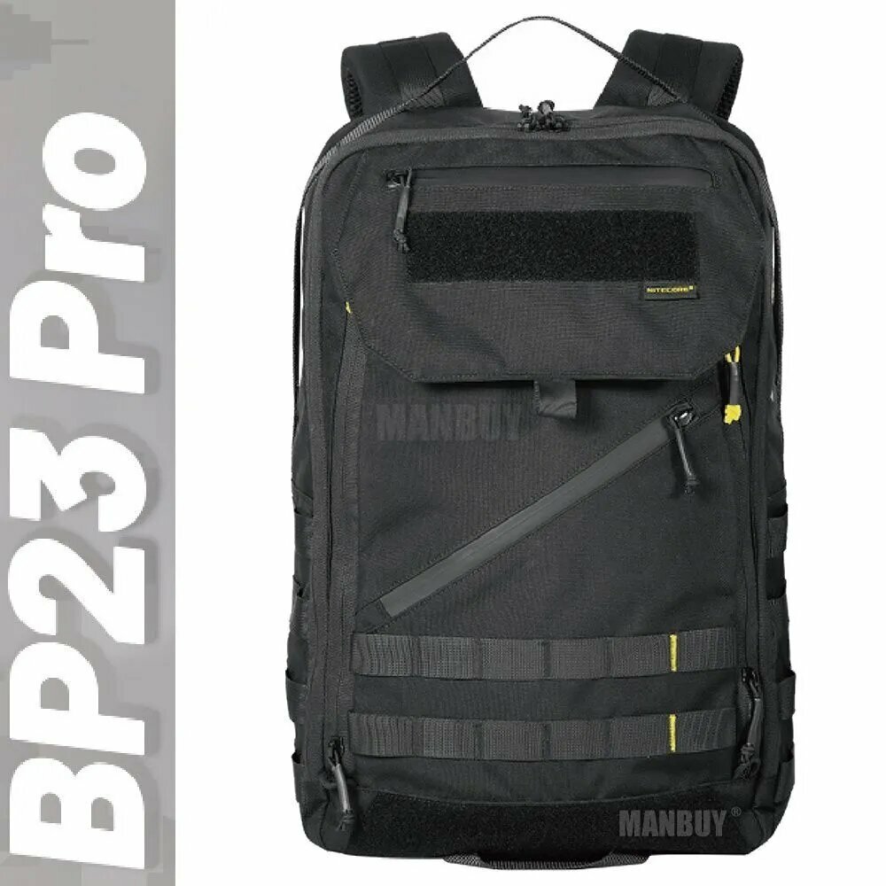 Рюкзак NITECORE BP23 Pro, 23 л, бифлекс, черный матовый, 3D-поддержка спины