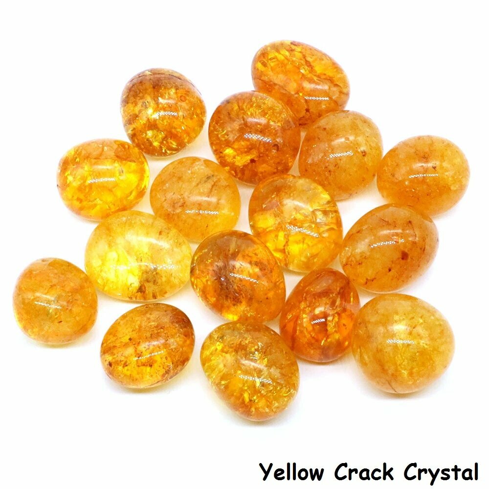 Черный турмалин 1 шт. Желтый, 1PC, Yellow Crack Crystal
