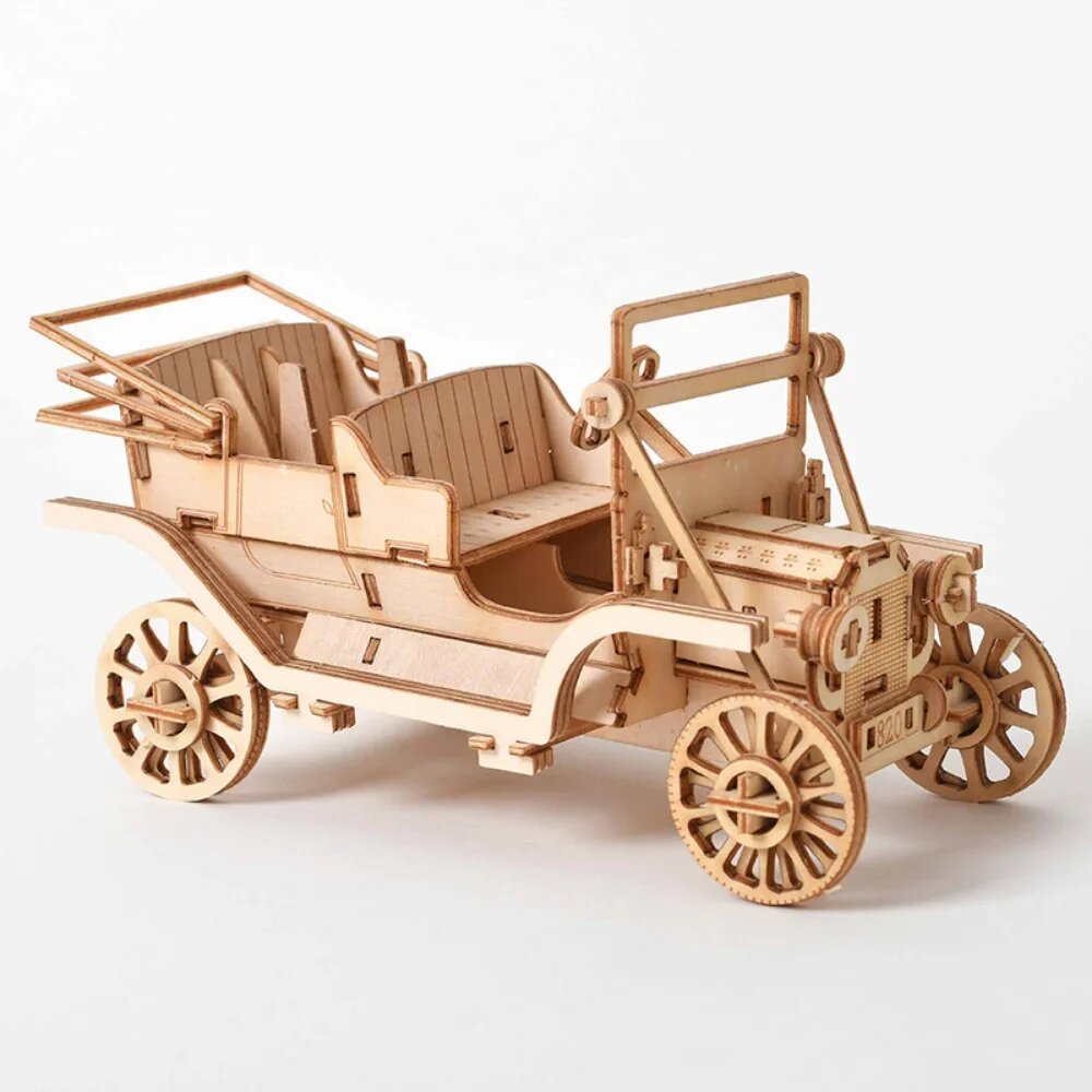 Деревянная 3D головоломка Feooe парусник самолет поезд для детей VintageCar