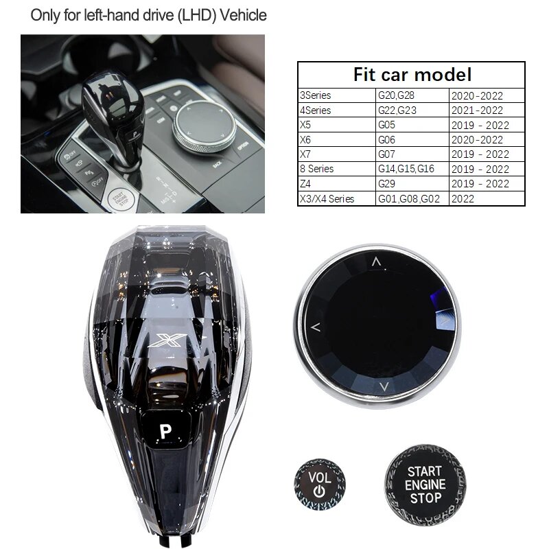 Комплект Из 4 Хрустальных Ручек Переключения Передач Для BMW 3 Серии, X3, X4, X5, X6 G01 G08 2022