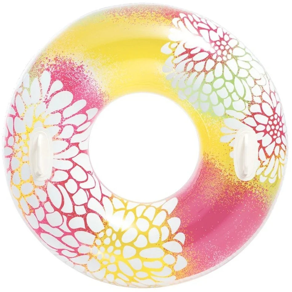 Intex Надувной круг с ручками Цветы 97см от 9 лет 58263NP