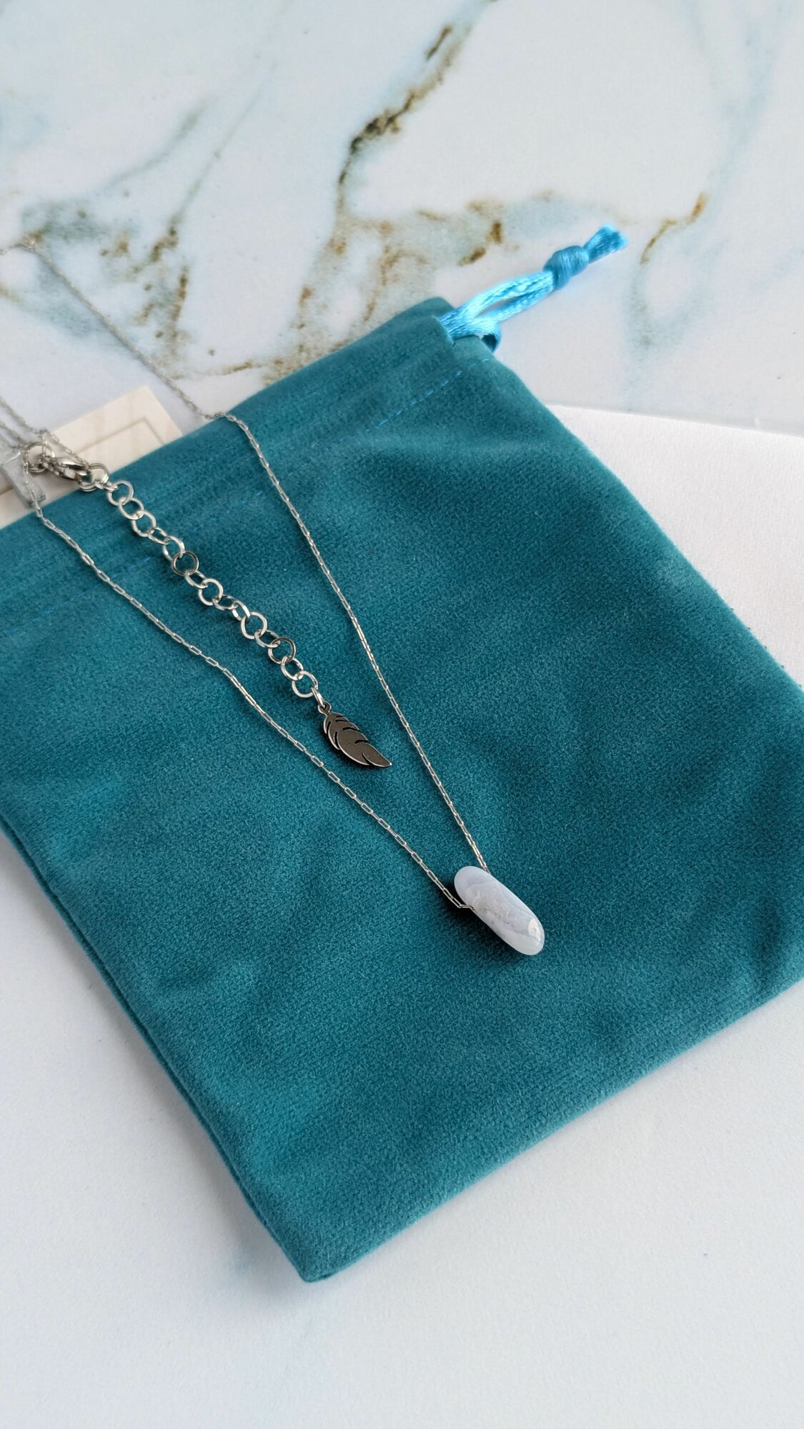 Колье, агат