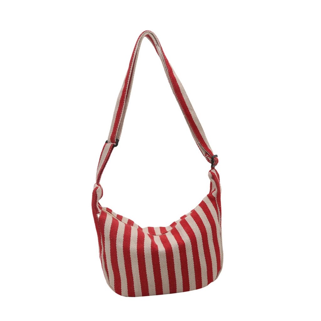 Повседневная Полосатая холщовая Сумка через плечо Для женщин, Стильная Большая Сумка-портмоне Через Плечо