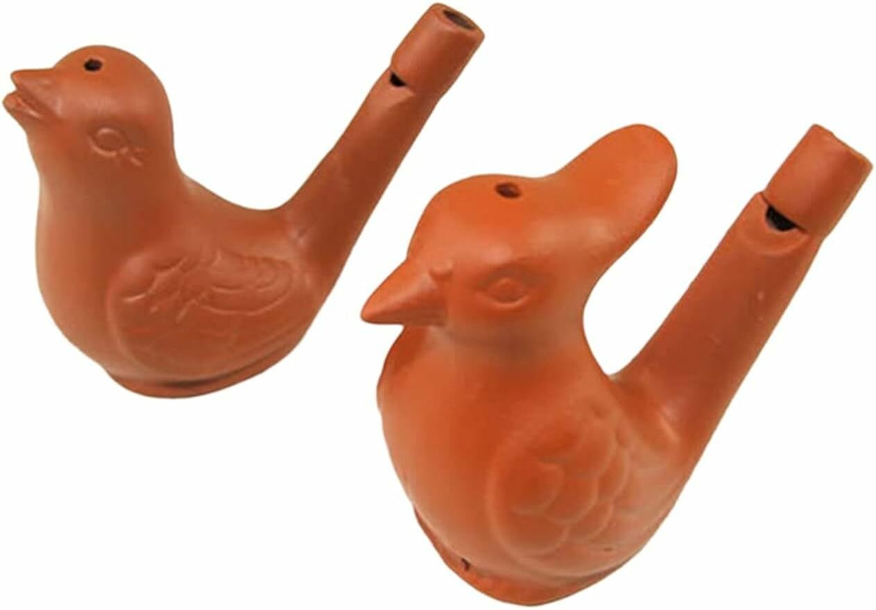 Керамический свисток водяная птичка "Соловей", 2 шт.