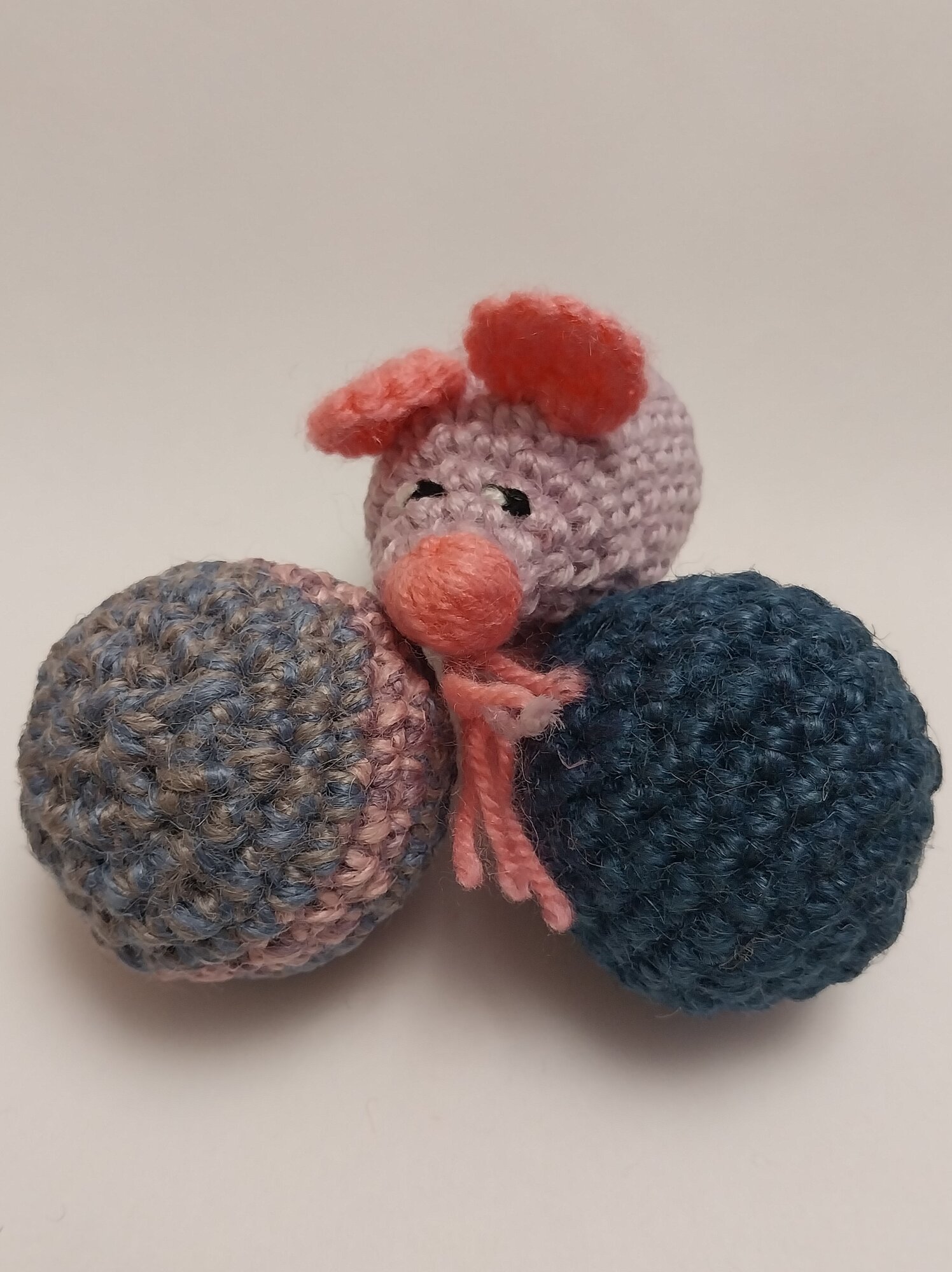 Набор игрушек для кошек, из джута, с колокольчиками, 3 штуки.